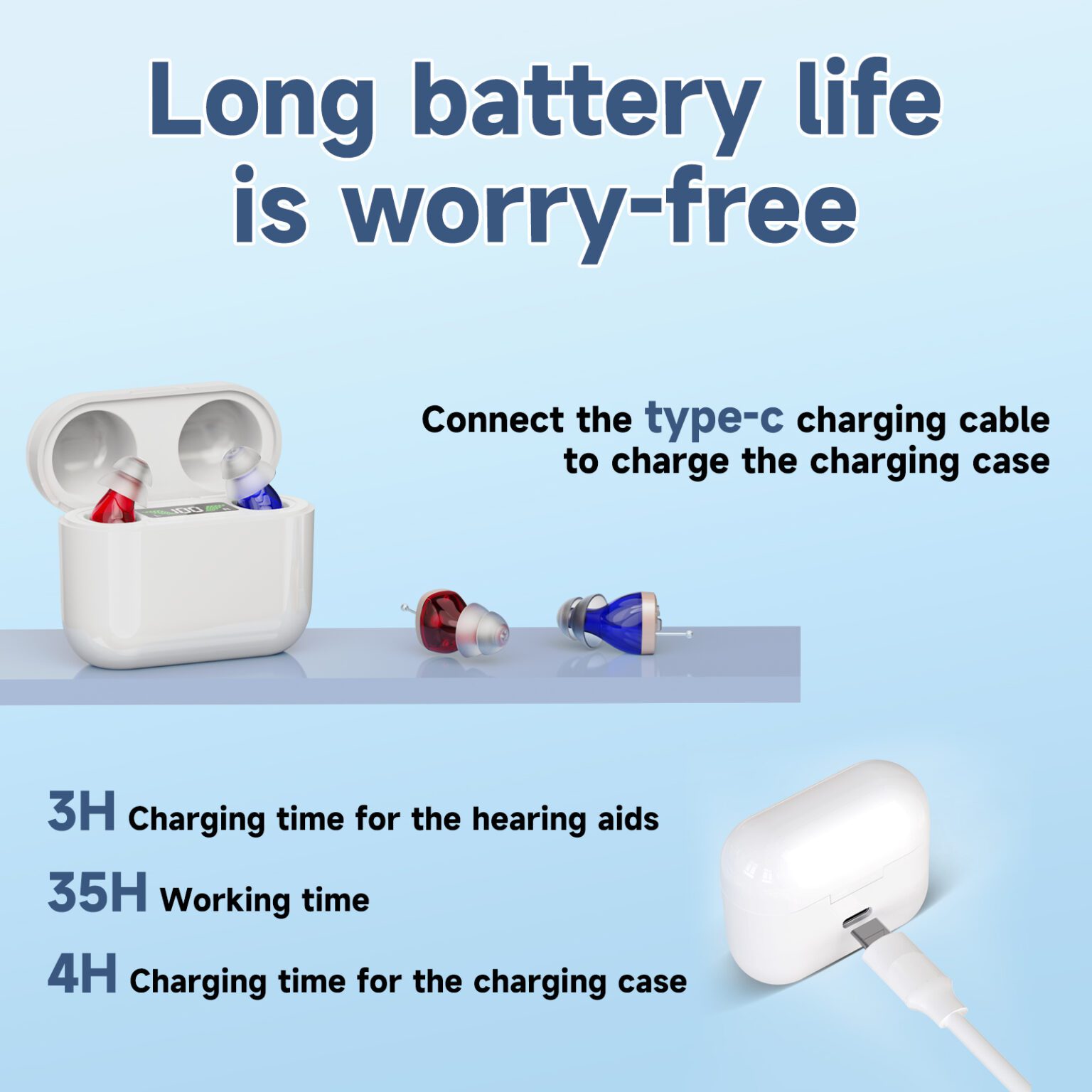 GM-912T CIC Digital Rechargeable Hearing Aids - Goodmi Hearing Aids