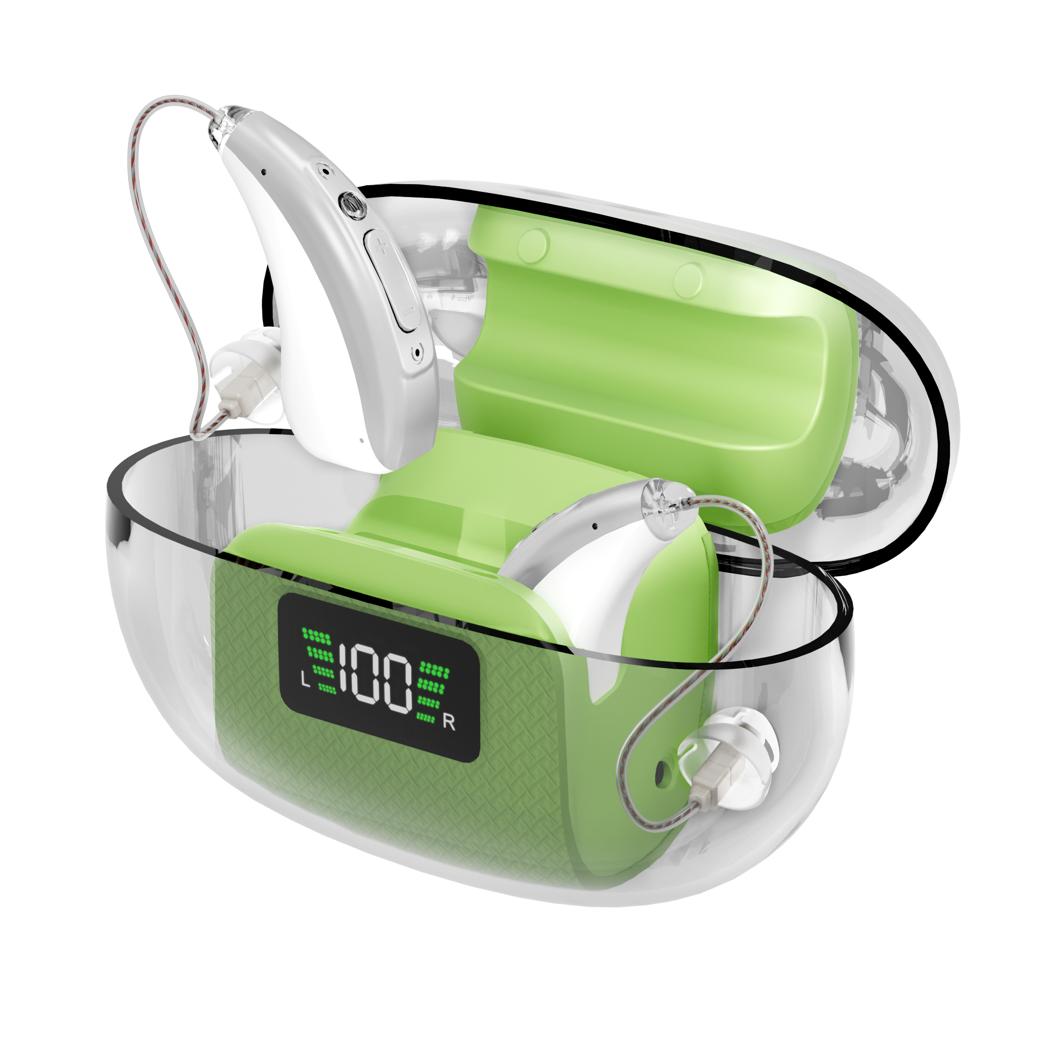 GM-303 UV Case Rechargeable Digital BTE Hearing Aid With Nano-coating ...