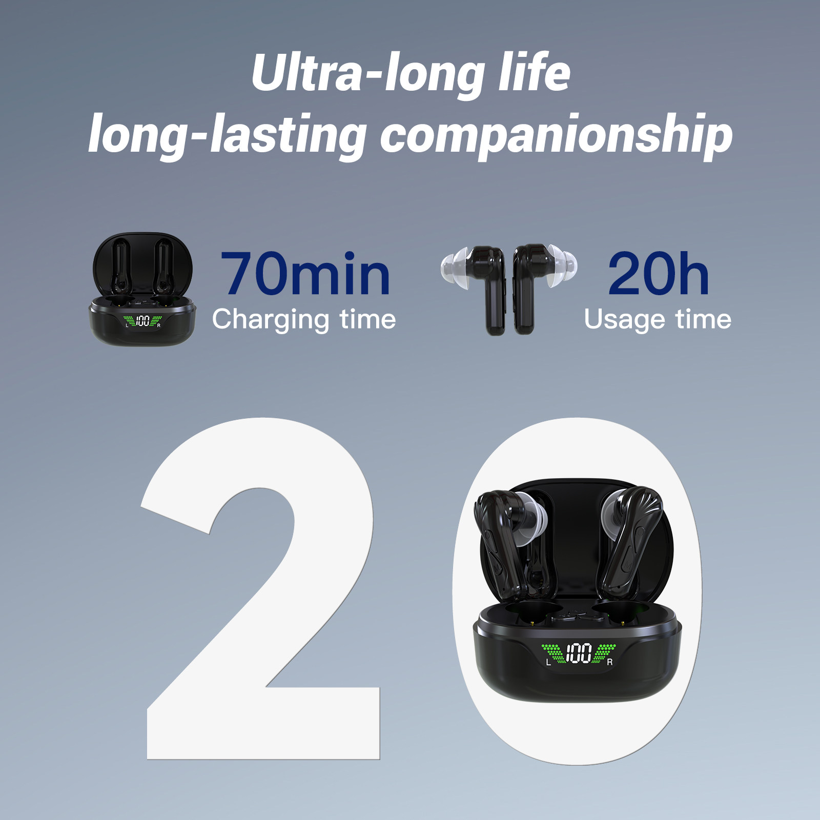 GM-971TBG TWS Appearance Hearing Aids Three Models Memory Function ...
