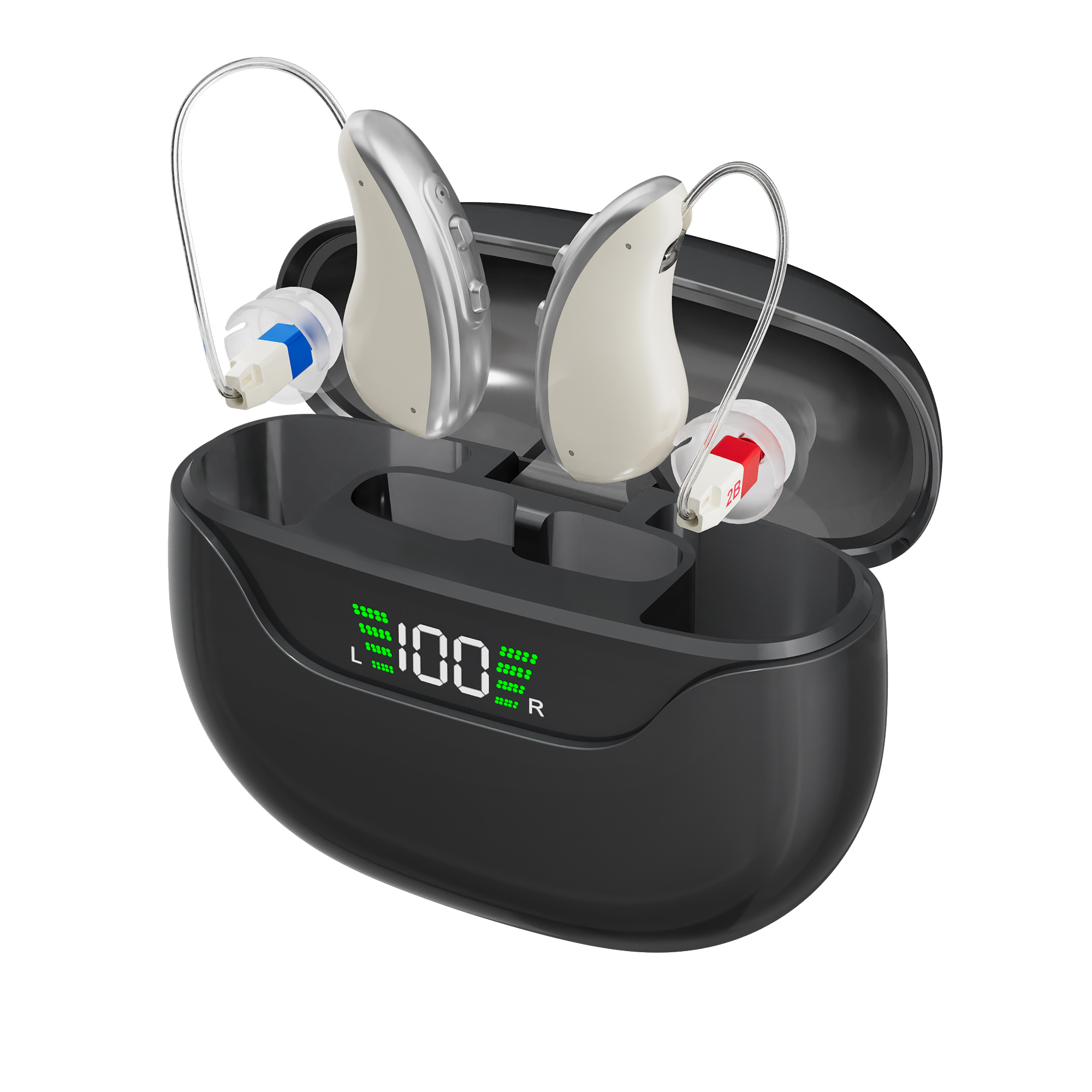 GM-323 16-channel RIC Hearing Aids with UV Case - Goodmi Hearing Aids